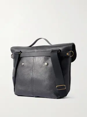 BLEU DE CHAUFFE Full-grain Leather Messenger Bag