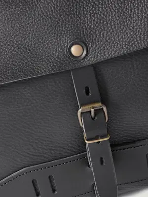 BLEU DE CHAUFFE Full-grain Leather Messenger Bag