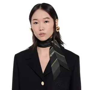Gucci Printed Silk Ribbon Silk