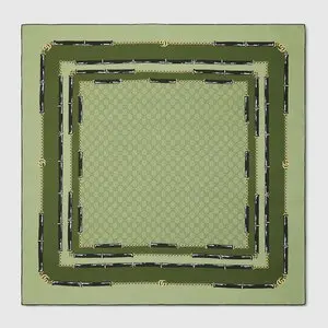 Gucci Printed Gg Silk Jacquard Carr - Green