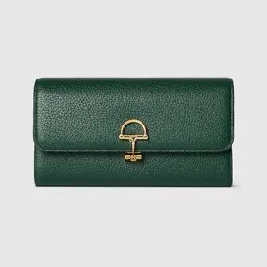 Gucci Half Horsebit Continental Wallet Leather