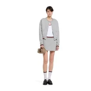 Gucci Cotton Jersey Skirt With Web - Grey