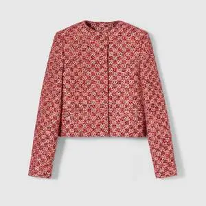 Gucci Gg Tweed Jacket - Orange