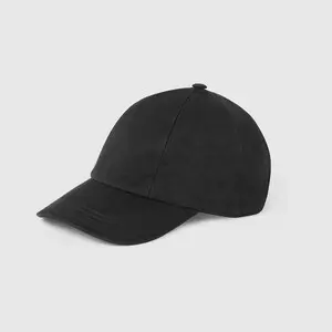 Gucci Fabric Baseball Hat With Interlocking G Embroidery - Black