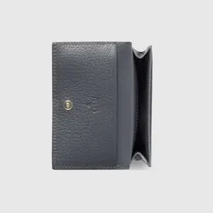 Gucci Grey Interior Gg Card Case Gg Canvas