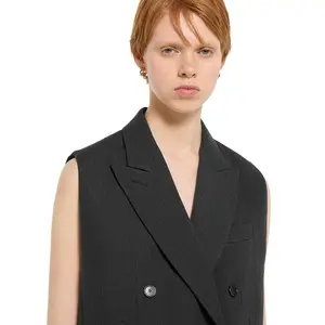 Gucci Wool Vest With Web Insert - Black
