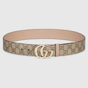 Gucci Gg Marmont Reversible Belt - Beige