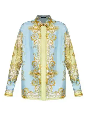 Versace Baroque-printed Shirt - Blue