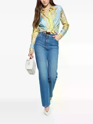 Versace Baroque-printed Shirt - Blue