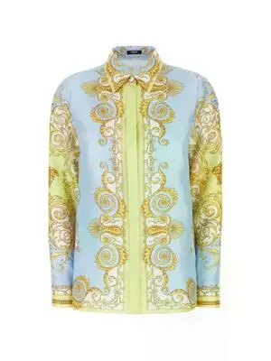 Versace Baroque-printed Shirt - Blue
