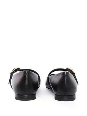 SERGIO LEVANTESI Buckle-strap Ballet Flats - Black