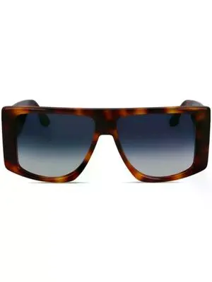 Victoria Beckham Logo-plaque Sunglasses - Brown