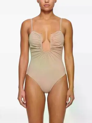 Christopher Esber Ruched One-piece Swimsuit - Neutrals