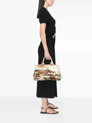 Prada 2013-2025 Large Canapa Azulejos Satchel