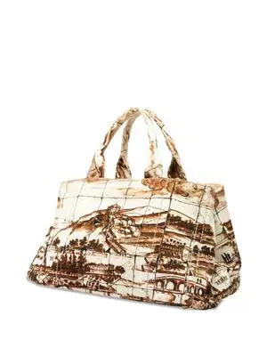 Prada 2013-2025 Large Canapa Azulejos Satchel