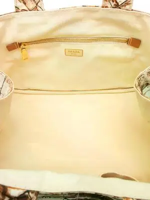 Prada 2013-2025 Large Canapa Azulejos Satchel