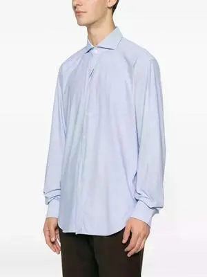 DELL'OGLIO Buttoned Striped Shirt - Blue