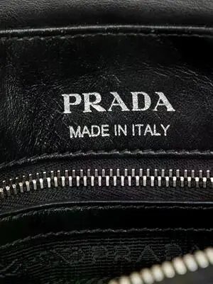 Prada Soft Calfskin Diagramme Camera Crossbody Bag - Black