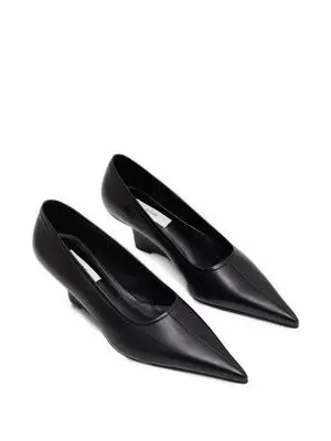 TOTEME Sharp Nappa Wedge Pumps - Black
