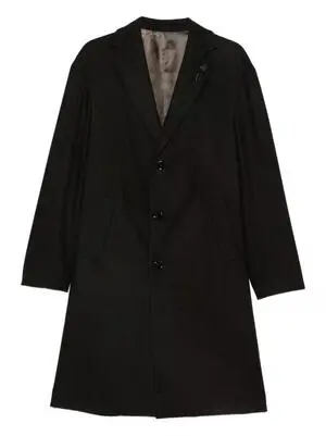 LARDINI Single-breasted Coat - Black