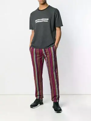 PAURA Striped Straight-leg Trousers