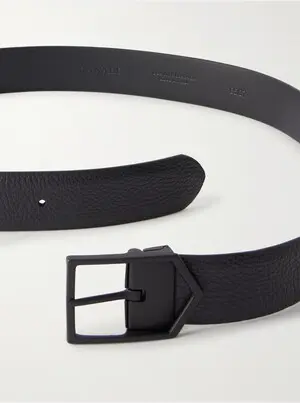 Canali 3.5cm Full-grain Leather Belt