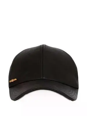 Balmain Lambskin Baseball Cap - Black
