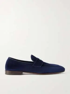 Brunello Cucinelli Suede Penny Loafers