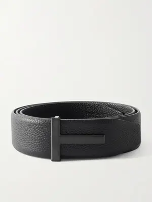 TOM FORD 4cm Full-grain Leather Belt - Black