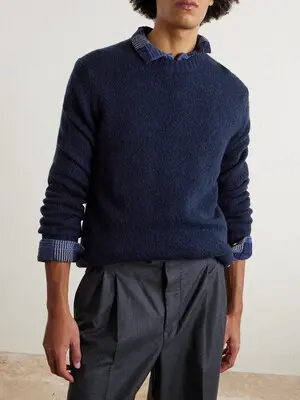 Nn07 Lee 6598 Merino Wool-blend Sweater - Blue