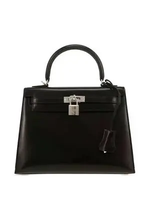 Hermès Kelly 25 Leather Tote - Black