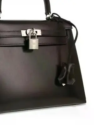Hermès Kelly 25 Leather Tote - Black