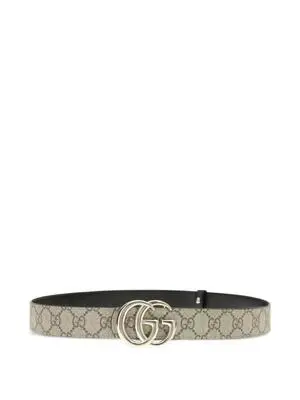 Gucci Gg Marmont Supreme Reversible Belt - Neutrals