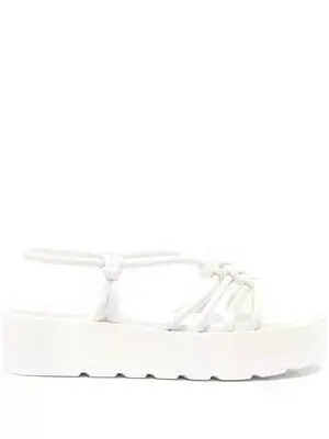 GIANVITO ROSSI 40mm Knotted Platform Sandals - White