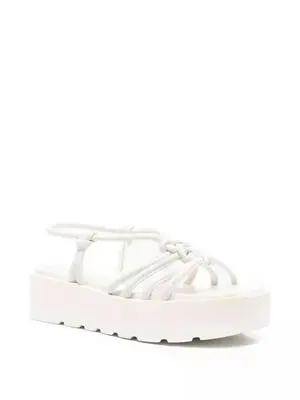 GIANVITO ROSSI 40mm Knotted Platform Sandals - White