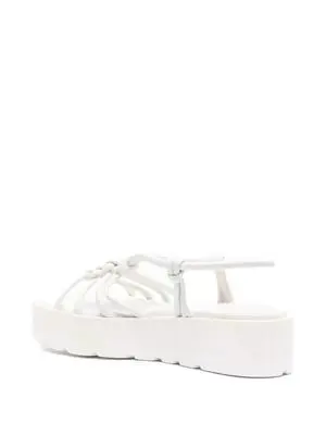 GIANVITO ROSSI 40mm Knotted Platform Sandals - White