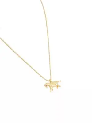 Marni 24k -plated Horse Charm Necklace With Rhinestone Eye - Gold