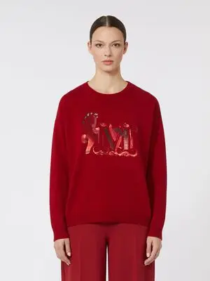 Max Mara Oversized Wool And Cashmere Sweater - Dark Red