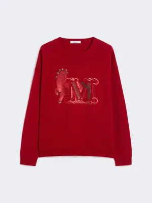 Max Mara Oversized Wool And Cashmere Sweater - Dark Red