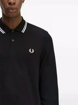 Fred Perry Embroidered Logo Polo Shirt - Black