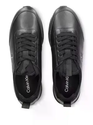 Calvin Klein Logo-embossed Leather Sneakers