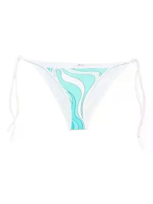 Emilio Pucci Marmo-print Bikini Bottom - Blue