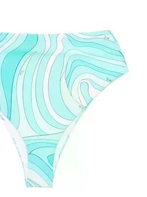 Emilio Pucci Marmo High-waist Bikini Bottom
