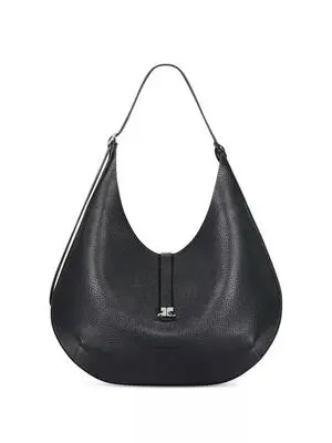 COURREGES Hobo Grained Leather Tote Bag