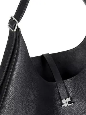 COURREGES Hobo Grained Leather Tote Bag