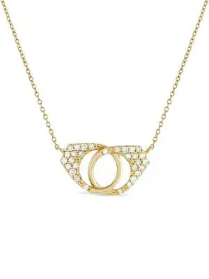 LB EXCLUSIVE 14k Yellow Diamond Handcuffs Necklace - Gold