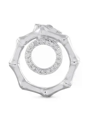 LB EXCLUSIVE 14k White Gold Diamond Geometric Earrings
