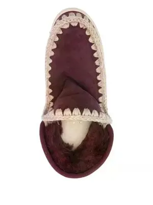 Mou 35mm Sheepskin-lined Ankle Boots - Red