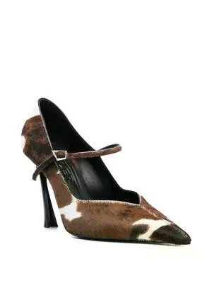MUGLER 95mm Fang Pointed-toe Pumps
