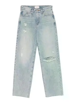 TRIARCHY Distressed Frayed Jeans